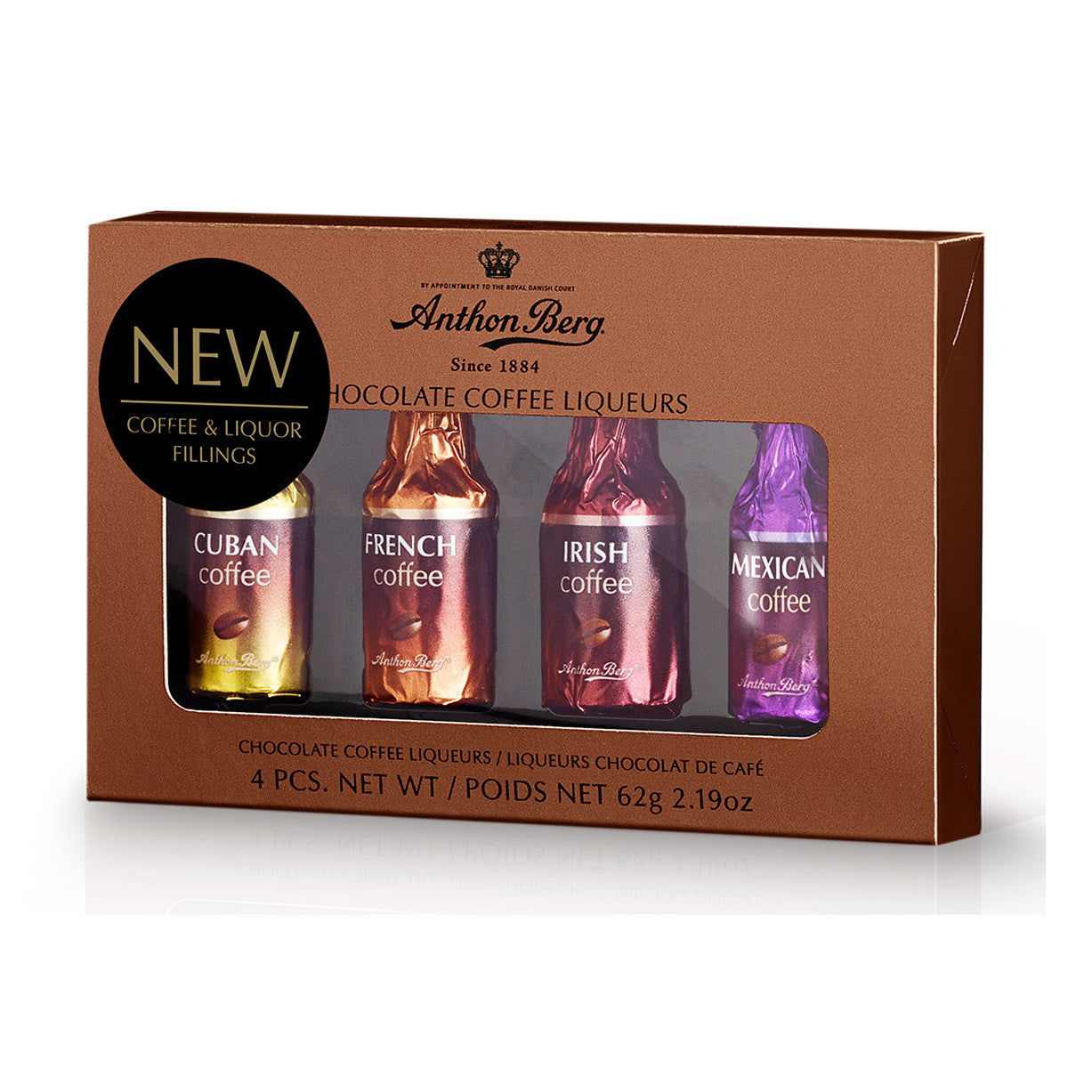 Dark Chocolate Coffee Liquor Filled Bottles 4pc Assortment box – Sweet ...